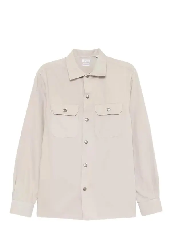 Brunello Cucinelli Garment-dyed Overshirt - Neutrals