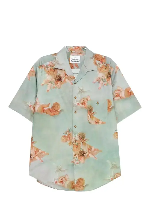 VIVIENNE WESTWOOD Primavera Cherubs-print Shirt - Blue