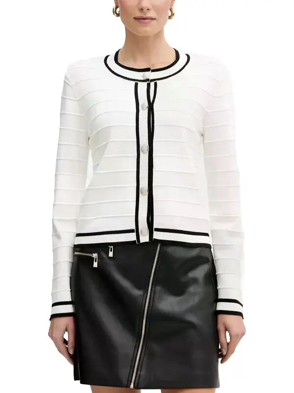 MORGAN Buttoned Cardigan - White