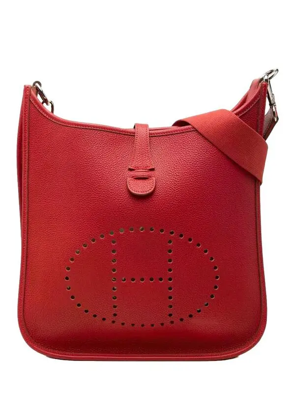 Hermès 2002 Clemence Evelyne I Pm Crossbody Bag - Red
