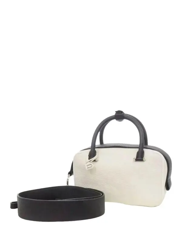 Delvaux Mini Leather Cool Box Satchel - White