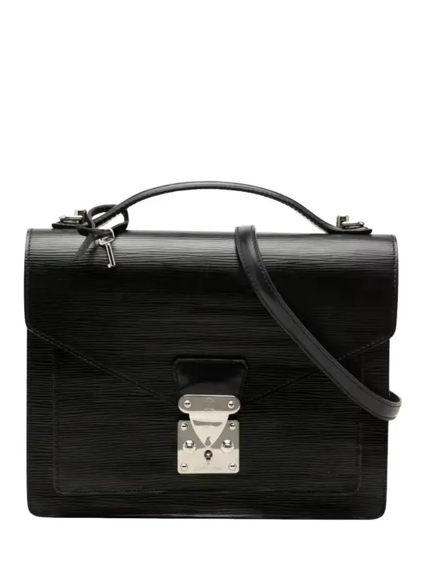LOUIS VUITTON Epi Monceau 28 Satchel - Black