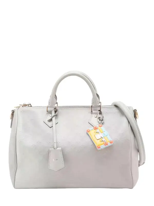 LOUIS VUITTON Monogram Leather Speedy Soft 30 Satchel - Grey