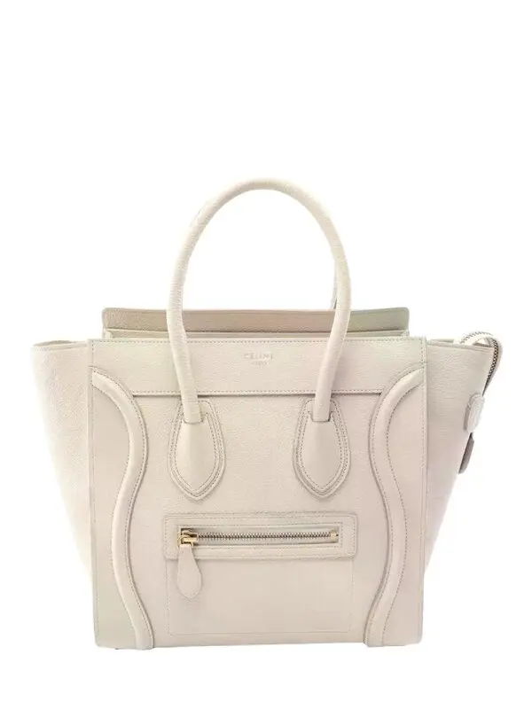 Celine Leather Luggage Tote Bag - Brown