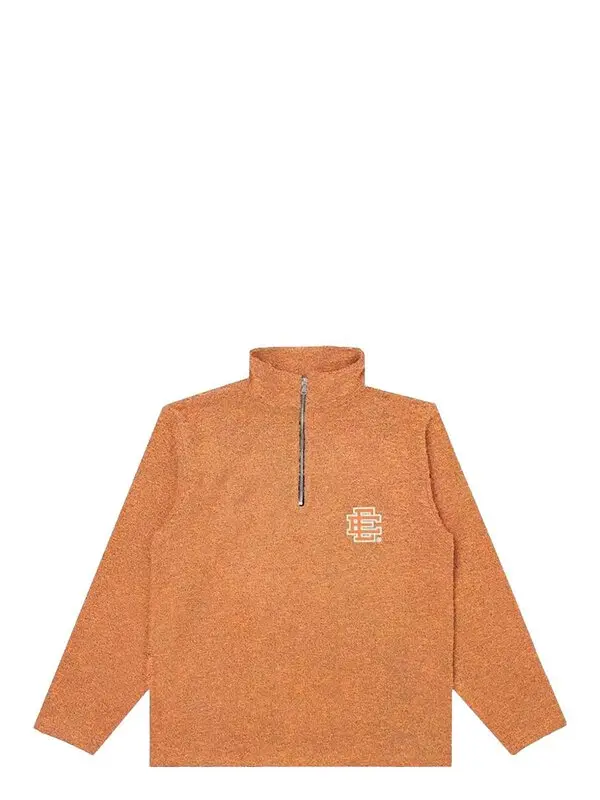 ERIC EMANUEL Quarter-zip Bouclé Sweater - Orange