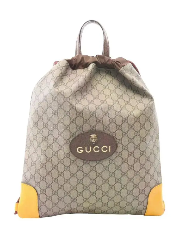 Gucci Gg Supreme Animalier Backpack - Neutrals