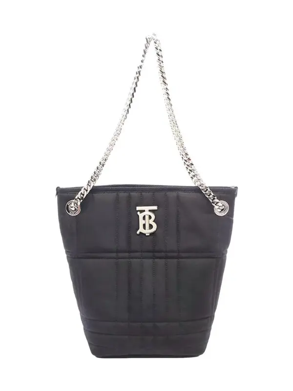 Burberry Small Nylon Laura Bucket Bag - Black