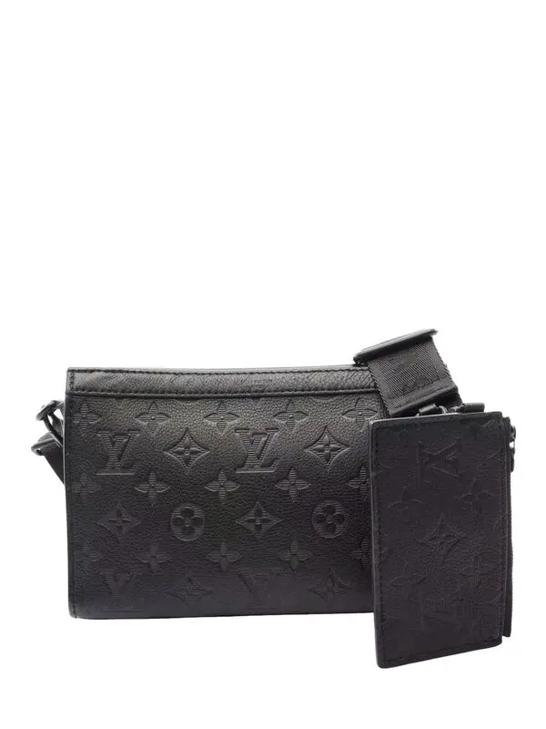 LOUIS VUITTON Monogram Shadow Gaston Wearable Wallet Crossbody Bag - Black