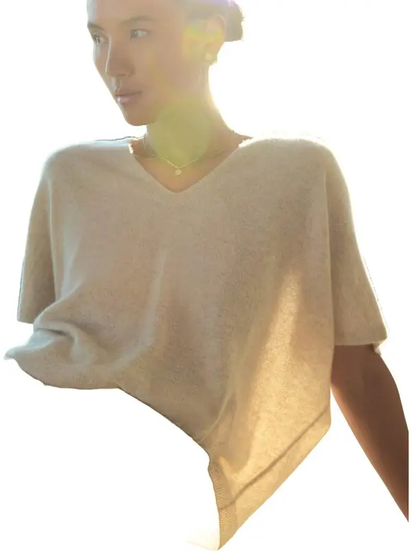 Brochu Walker The Ophi Cashmere Vee - Stone