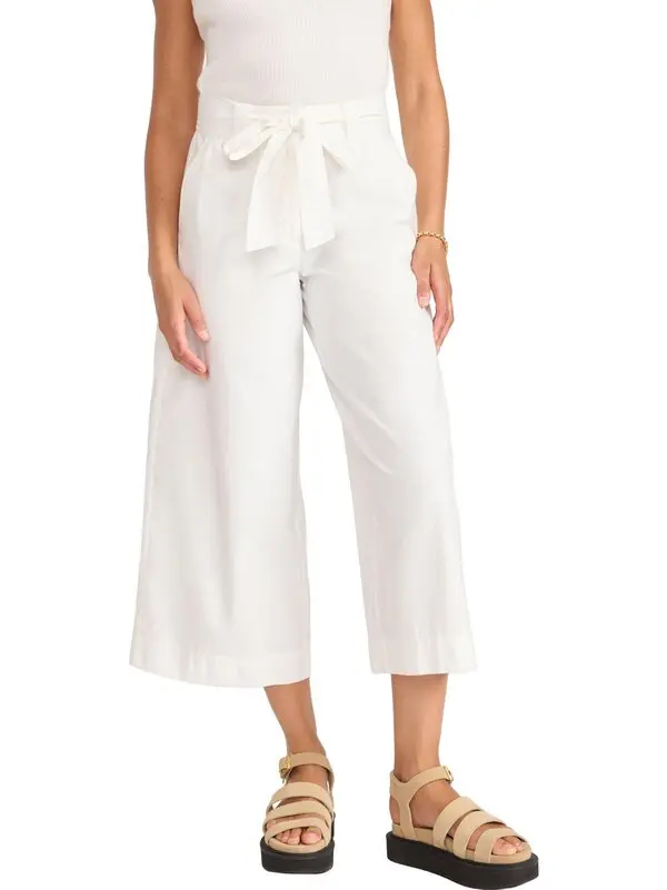 Brochu Walker Marina Cropped Wide Leg Pants - Ivory