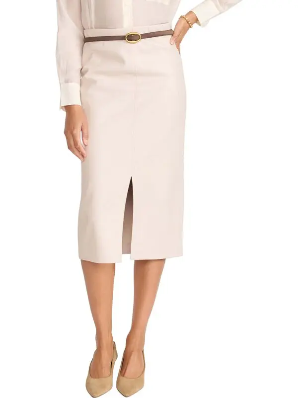 Brochu Walker The Esme Vegan Leather Pencil Skirt - Perle