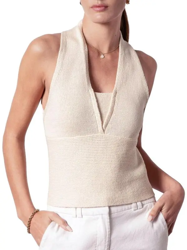 Brochu Walker Ramona Halter Top - Ecru