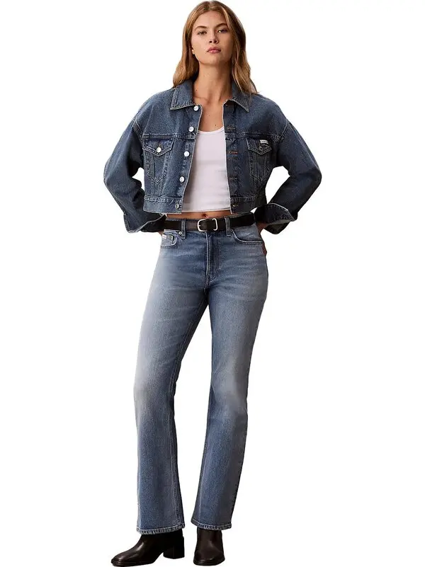 Calvin Klein High Rise Bootcut Jeans - Worn Dust