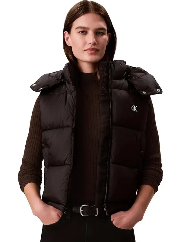 Calvin Klein Midweight Puffer Vest - Black