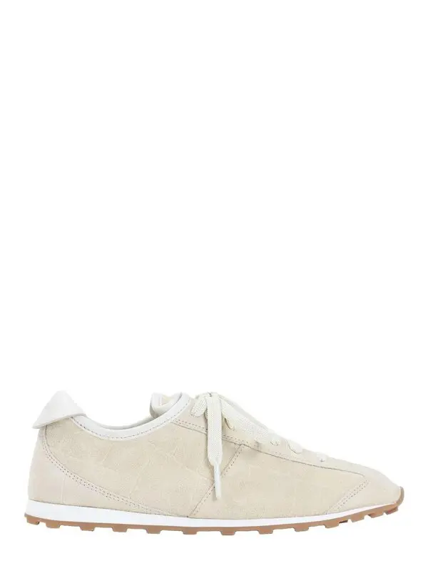 Jacquemus Les Tennis Suede Lace-up Sneakers - White