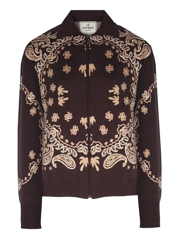 Loveist Store Caprica Zipper Knitting Cardigan - Brown