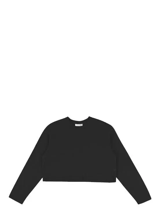 Friend + Folk Banks Long Sleeve Cropped T-shirt - After Dark