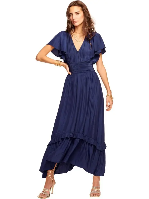 Ramy Brook Joanie Short Sleeve Maxi Dress - Navy