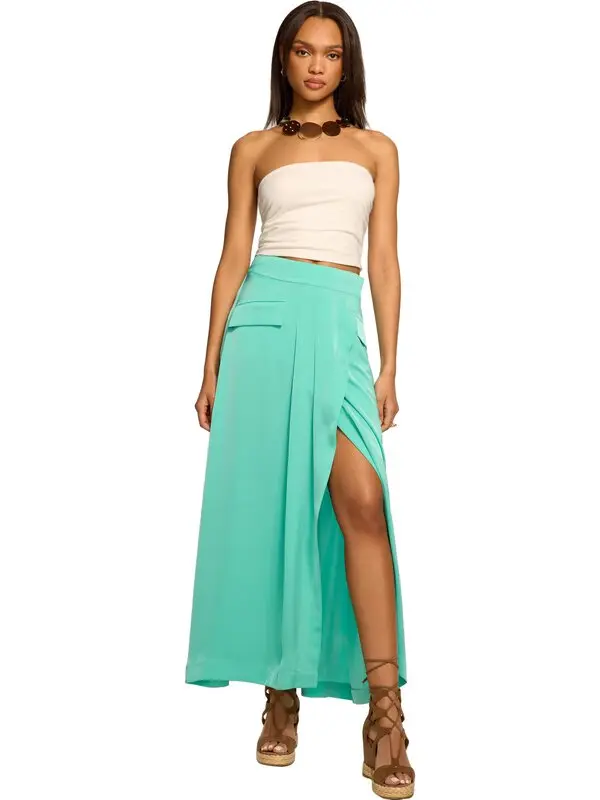 Ramy Brook Zella Wrap Maxi Skirt - Jade