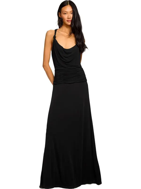 Ramy Brook Mariah Embellished Jersey Maxi Gown - Black