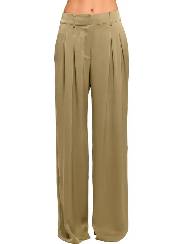 Ramy Brook Oscar Pleated Wide Leg Pant - Safari