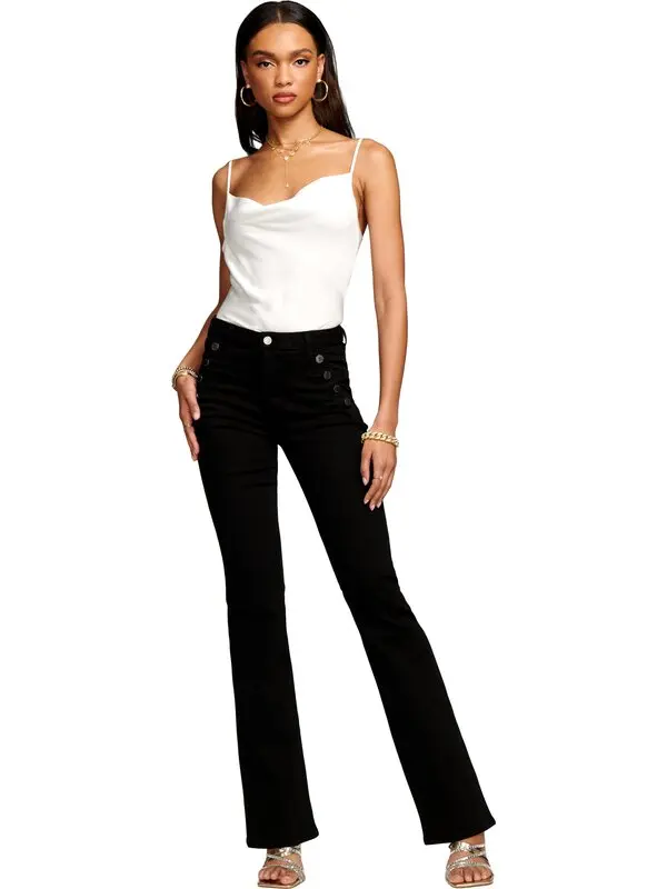 Ramy Brook Helena High-rise Flare Jean - Black