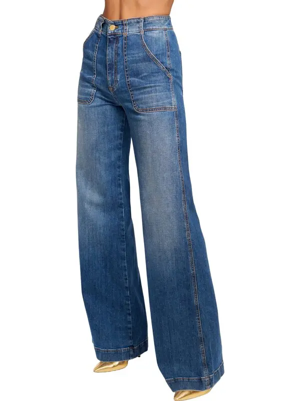 Ramy Brook Theodora High-rise Wide Leg Jean - Medium Wash