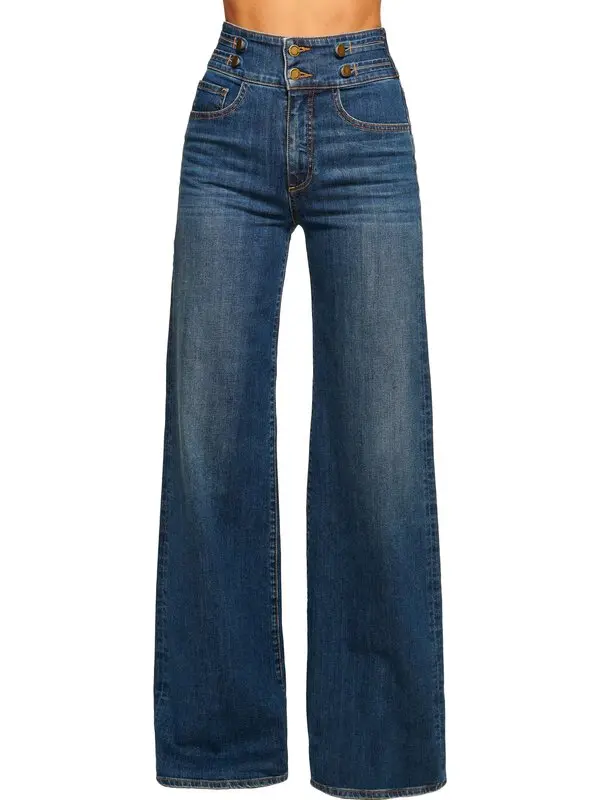 Ramy Brook Liv High-rise Wide Leg Jean - Medium Wash