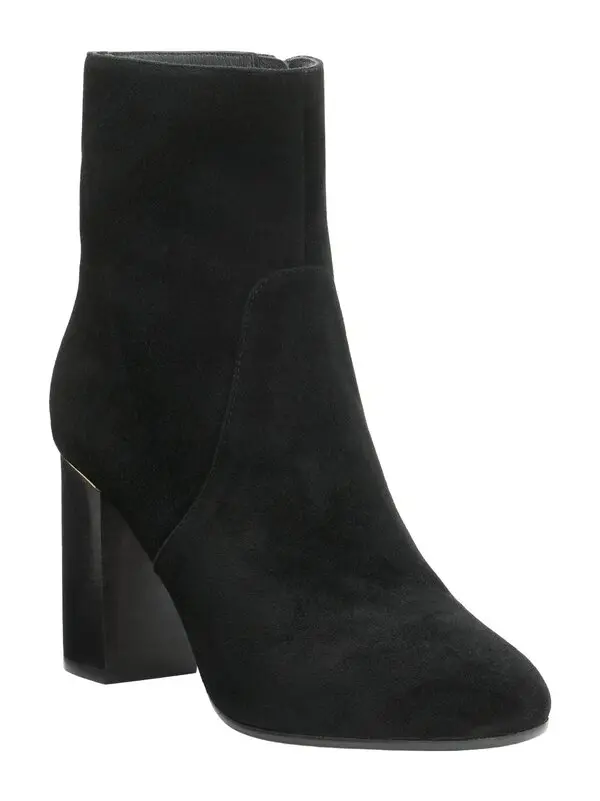 Ramy Brook Caro Heeled Ankle Boots - Black Suede