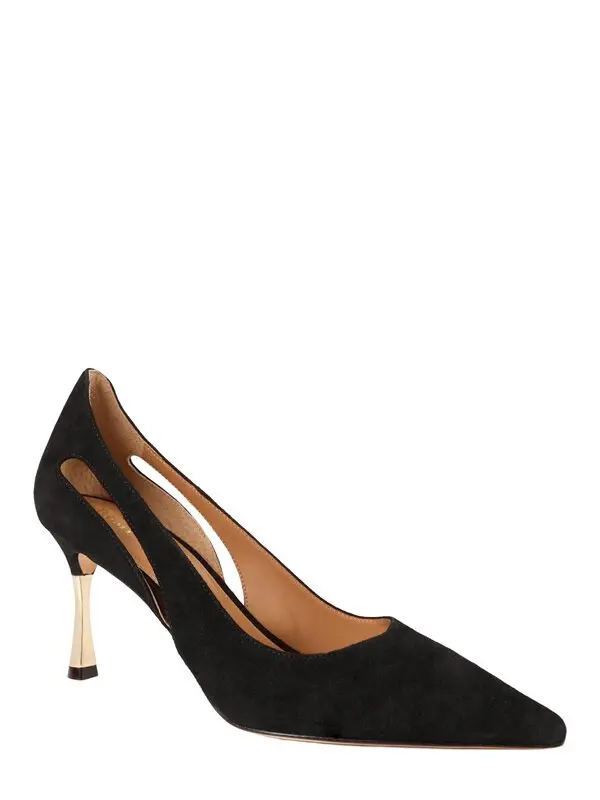 Ramy Brook Ereka Pointed Toe Heel With Gold Detail - Black
