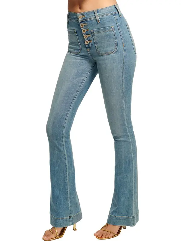 Ramy Brook Cindy High-rise Flare Jeans - Light Wash