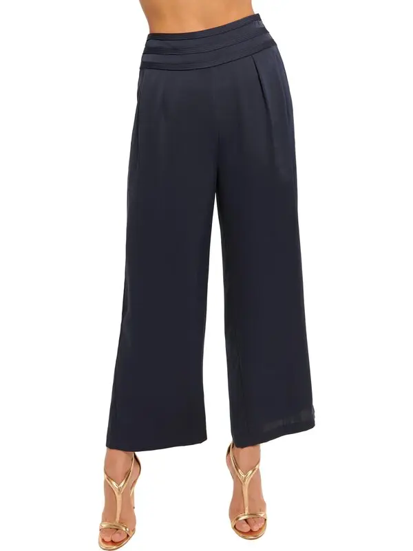 Ramy Brook Joss Cropped Wide Leg Pant - Navy