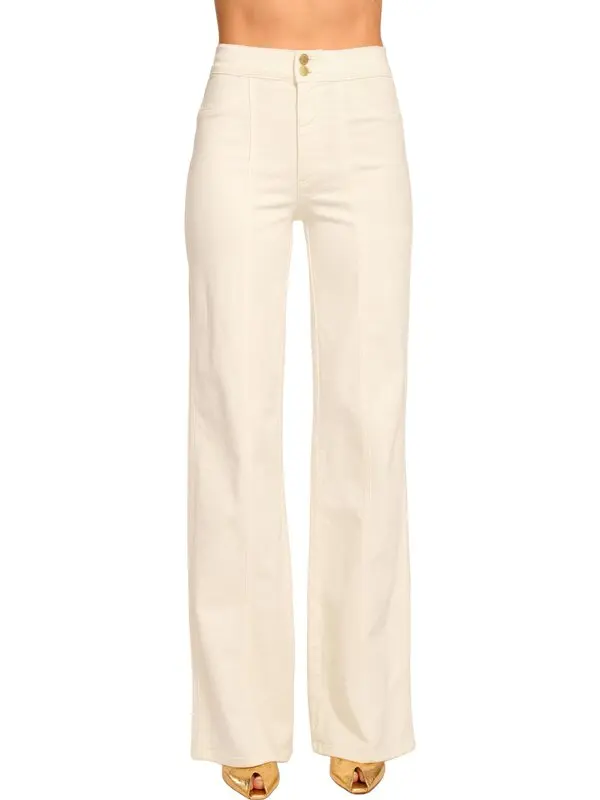 Ramy Brook Tina High-rise Wide-leg Jeans - White
