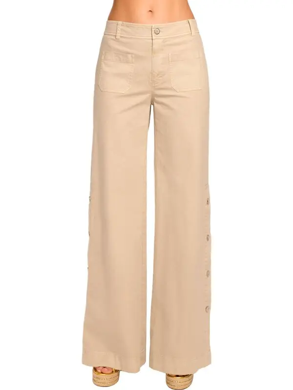 Ramy Brook Giselle Canvas Wide Leg Pant - Sandstone