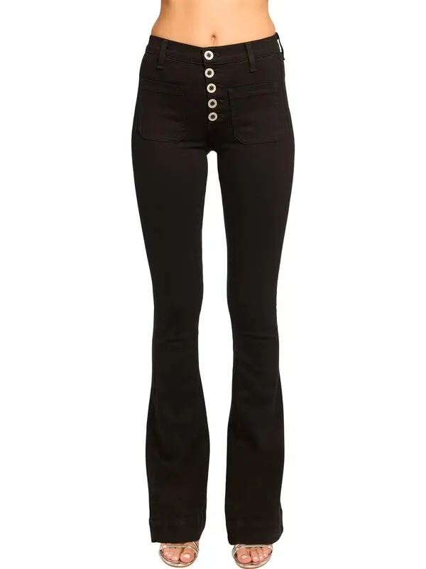 Ramy Brook Cindy High-rise Flare Jeans - Black