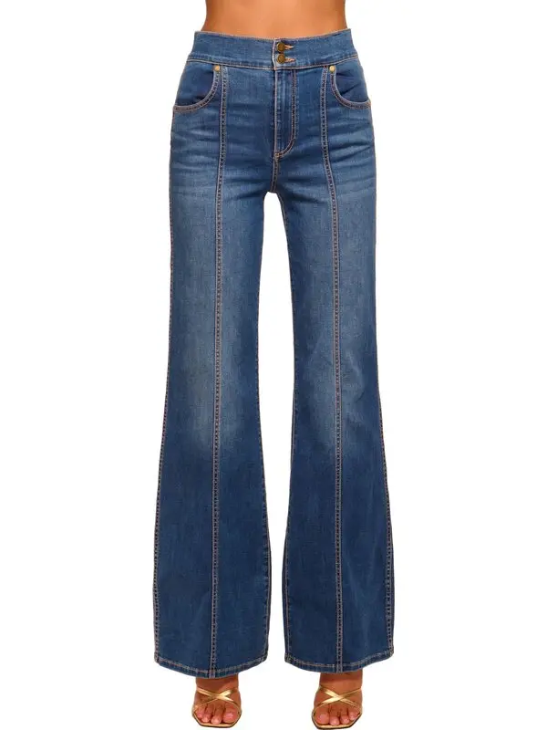 Ramy Brook Tina High-rise Wide-leg Jeans - Medium Wash