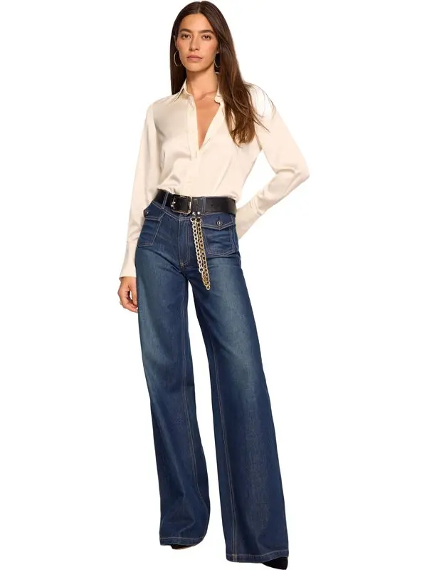 Ramy Brook Ciara Wide Leg Jeans - Dark Fade