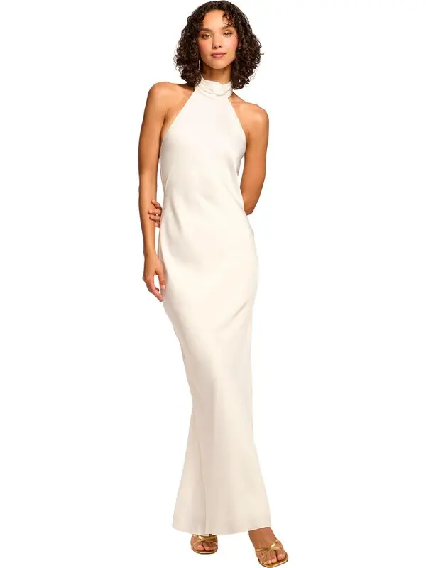 Ramy Brook Tatiana High Neck Gown - Ivory