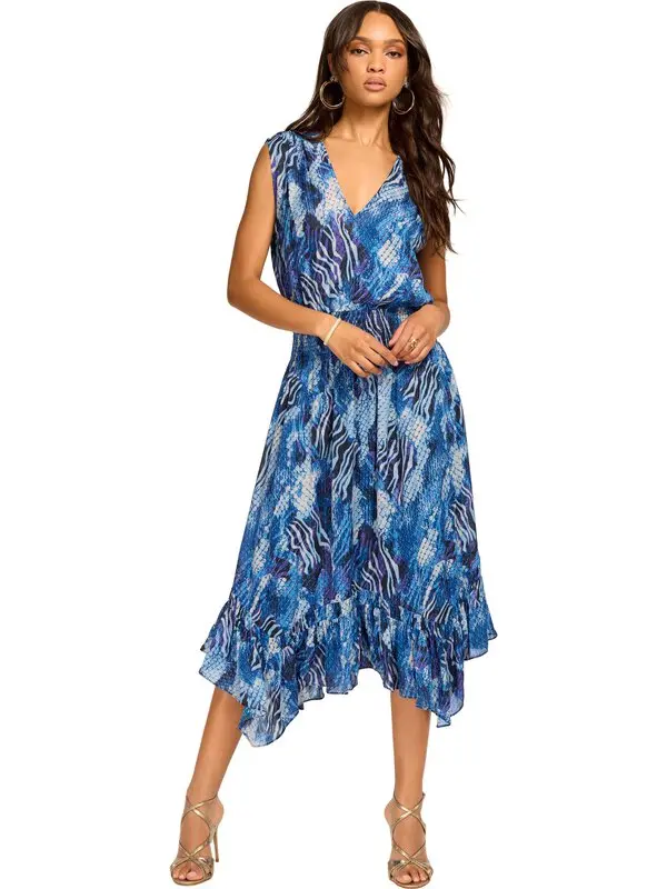 Ramy Brook Sutton Printed Midi Dress - Patchwork Python