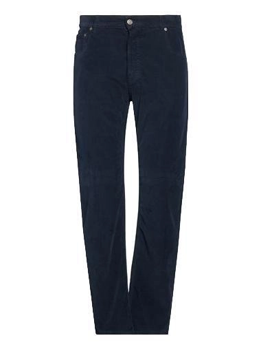 DONDUP High Waisted Tapered Leg Corduroy Pants - Navy