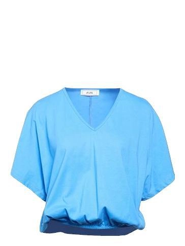 JIJIL Cotton V-neck T-shirt - Blue