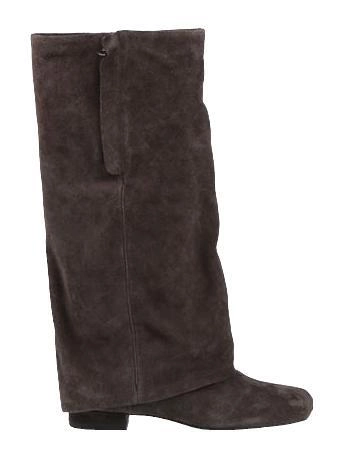 Ash Dark Suede Kimono Boots - Brown