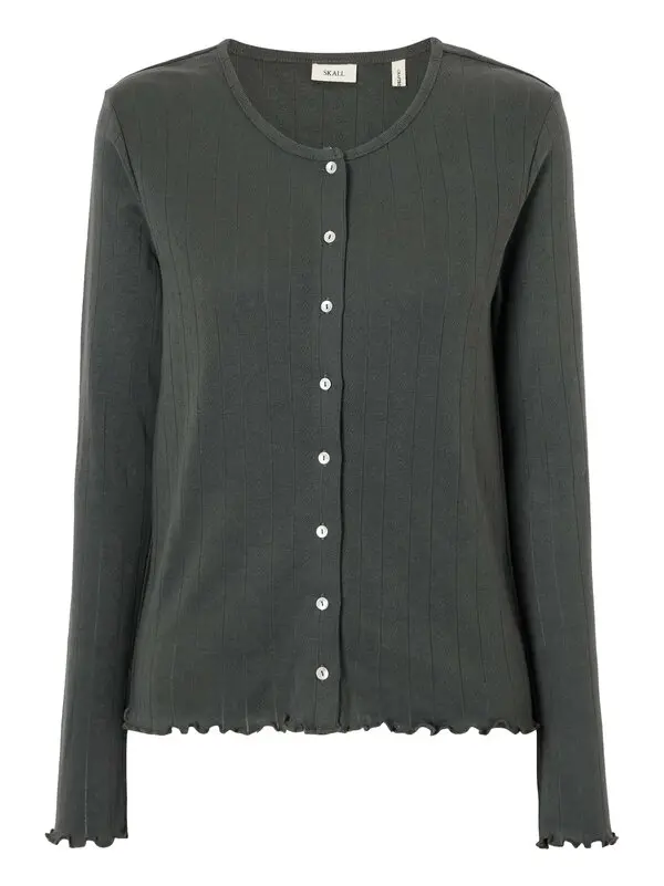 SKALL STUDIO Edie Organic Cotton Cardigan - Green