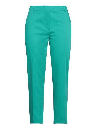 Max Mara Emerald Cotton Stretch Poplin Tapered Cropped Pants - Green
