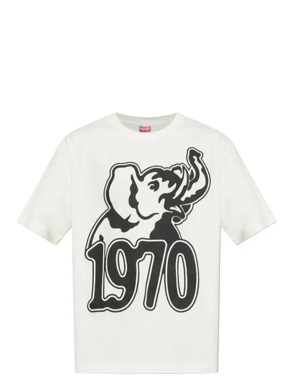 Kenzo Graphic Printed Boxy T-shirt - White
