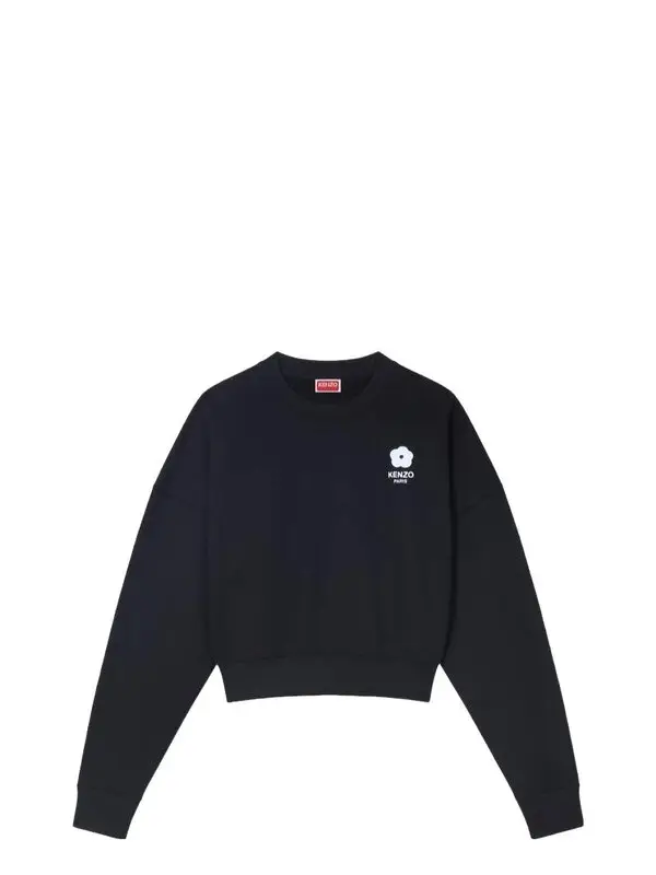 Kenzo Crewneck Cropped Sweatshirt - Black