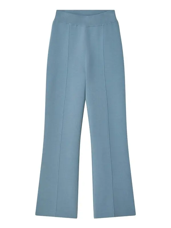 WHITE & WARREN Superfine Organic Cotton Kick Flare Pant - Stone Blue
