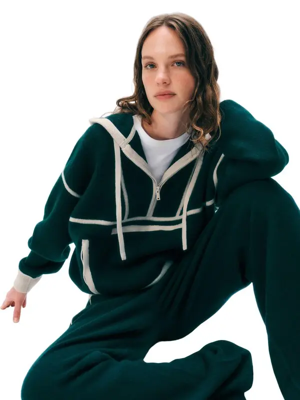 WHITE & WARREN Cashmere Anorak Sweater - Ivory