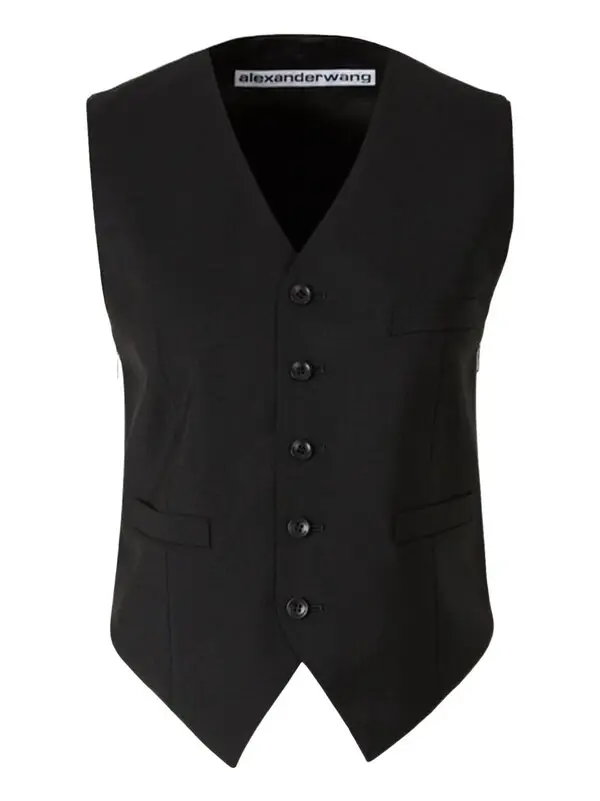 Alexander Wang Zip-up Tailored Vest - Black