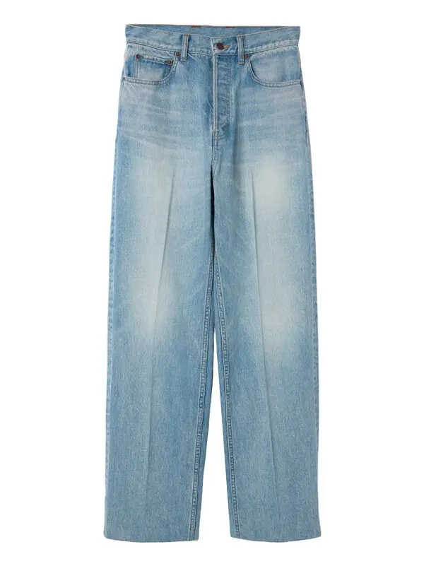 Celine Boyfriend Jeans 002 In Cotton Denim - Glacier Blue